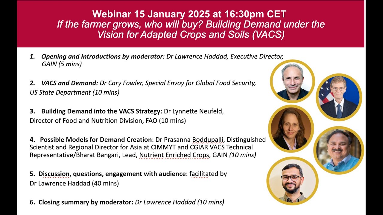 If the farmer grows, who will buy? Building Demand under the Vision for ...