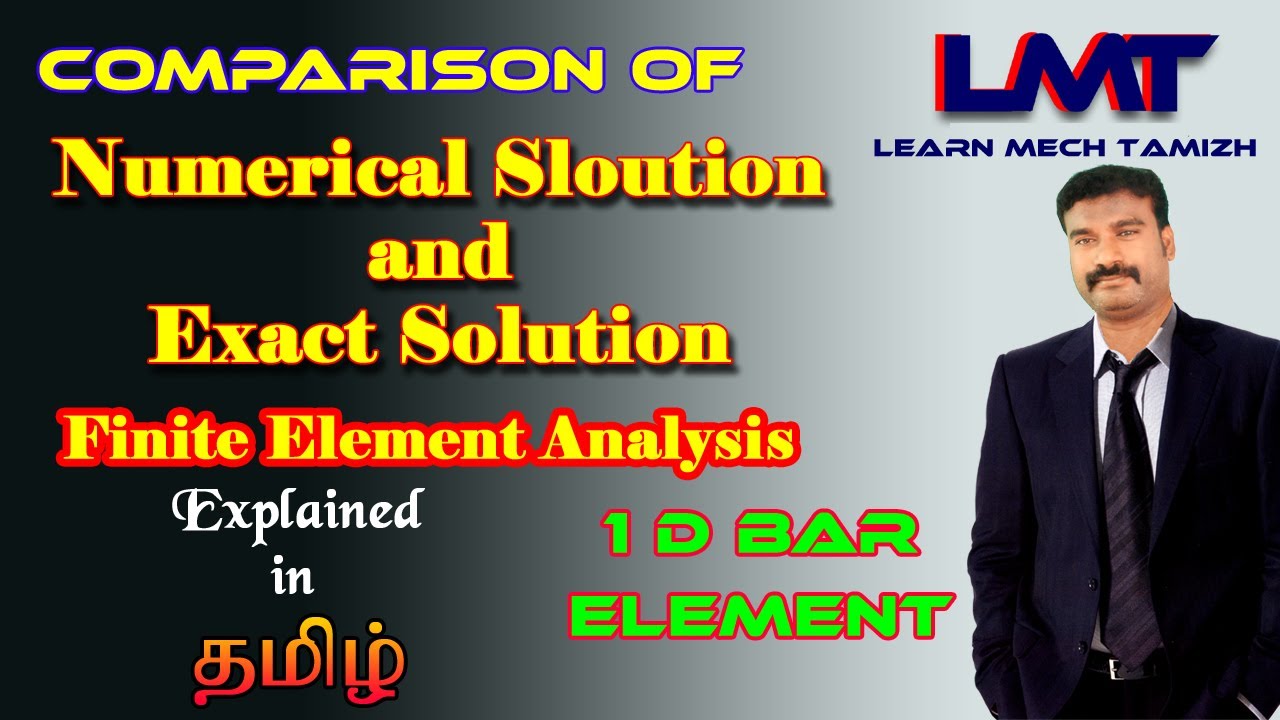 Weighted Residual Method Comparison Of Numerical Solution And Exact Solution1d Bar Elementfea
