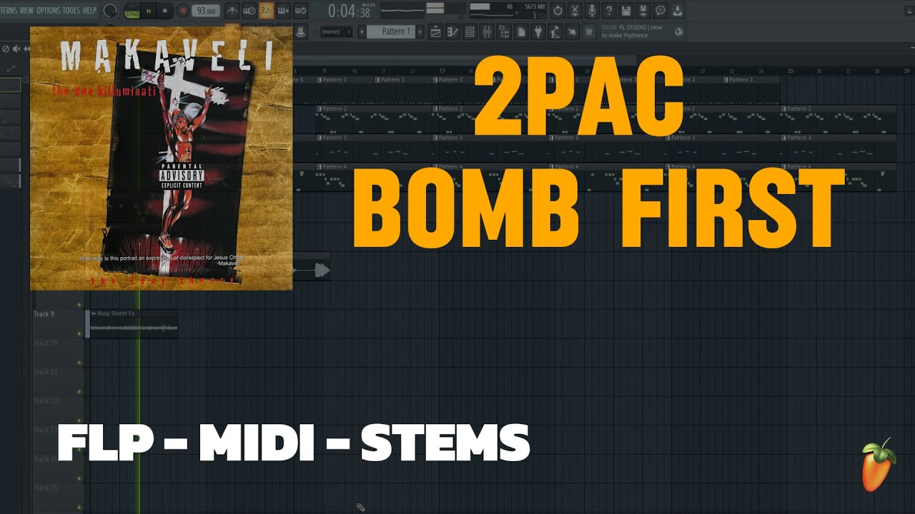 2Pac - Bomb First (FL Studio Remake) FLP + MIDI + STEMS - YouTube