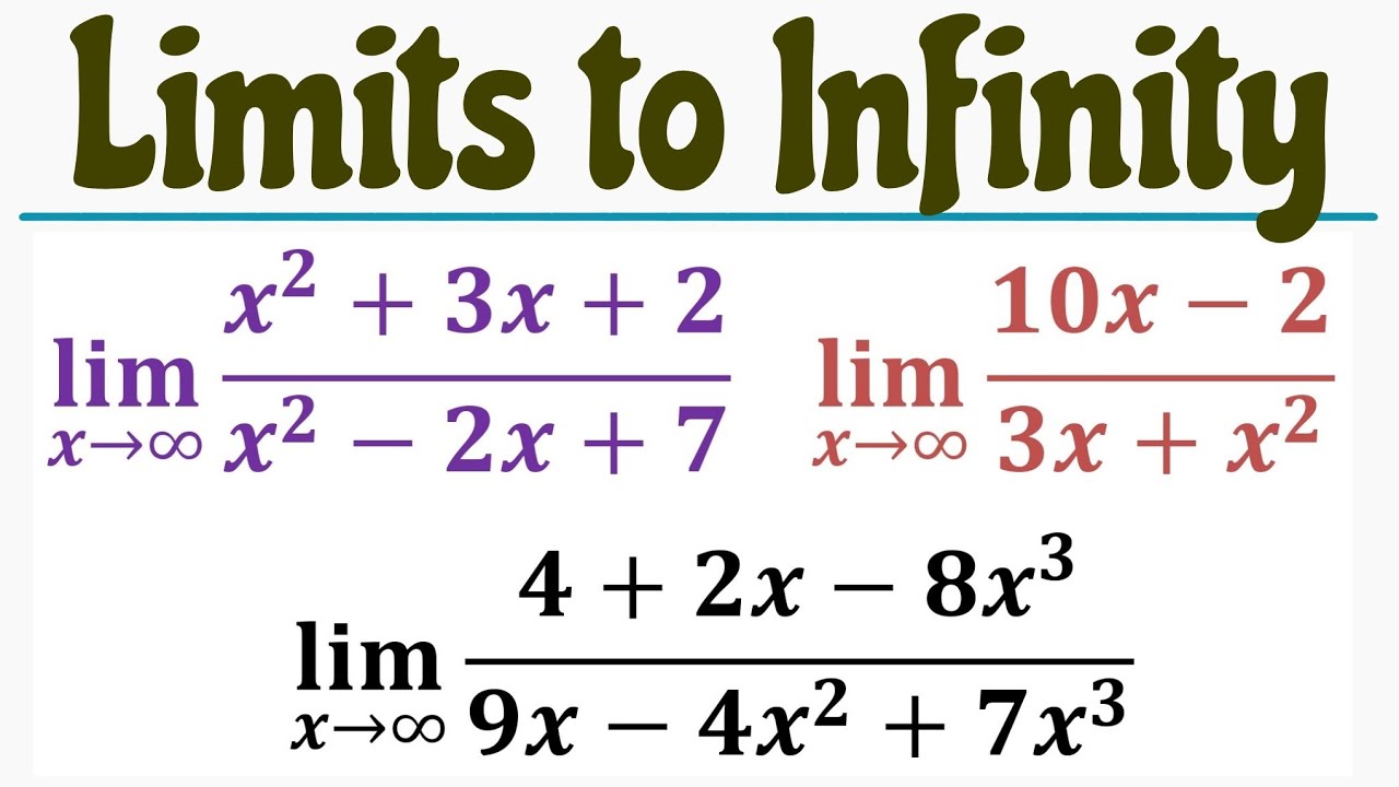 Limits to Infinity || Do Limits to Infinity the easiest way - YouTube