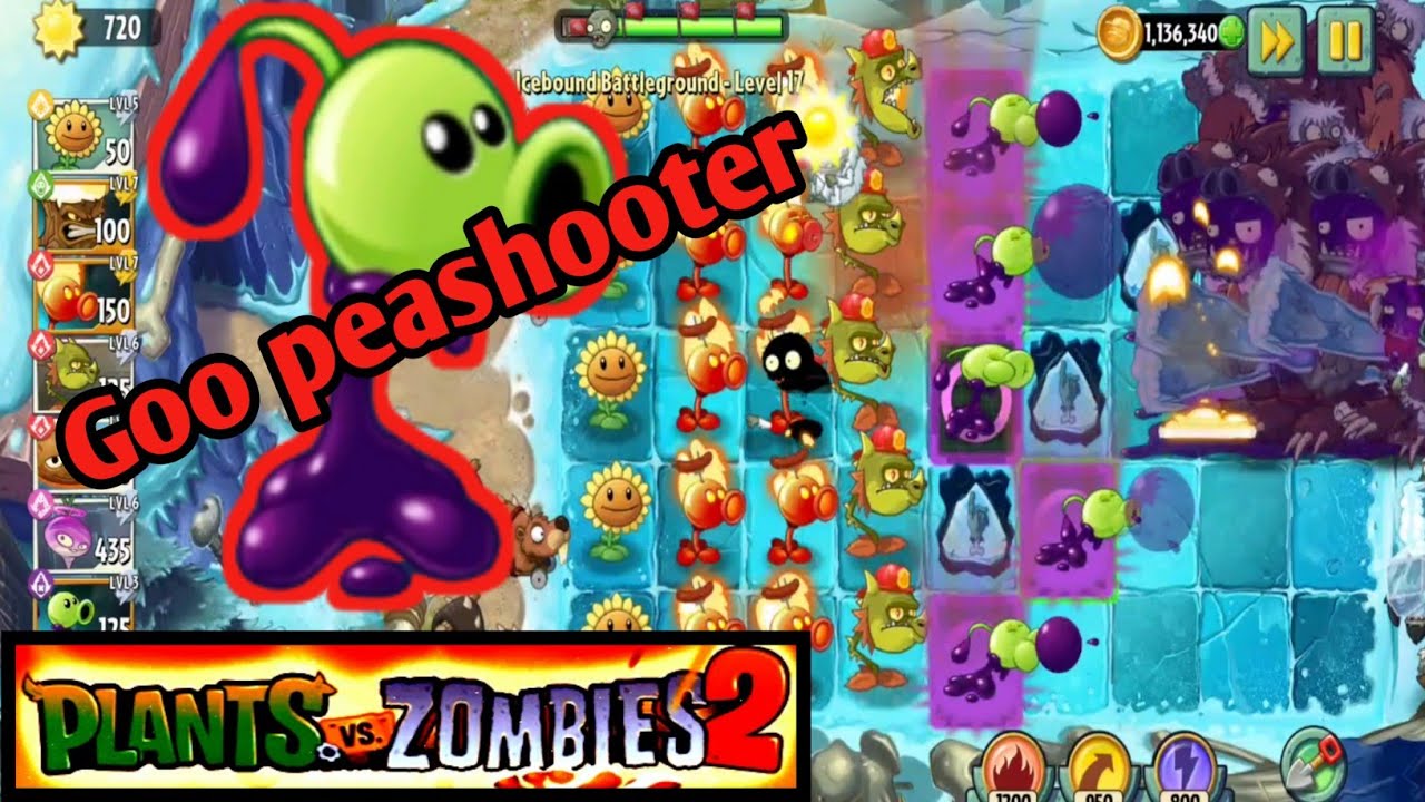 plants vs zombies 2 Frostbite Caves Goo Peashooter.!! - YouTube