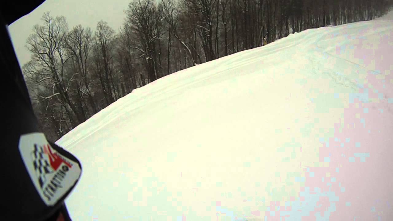 02/05/14 The Big Man skiing Blizzard Peacemaker in Upper Slalom Glade ...