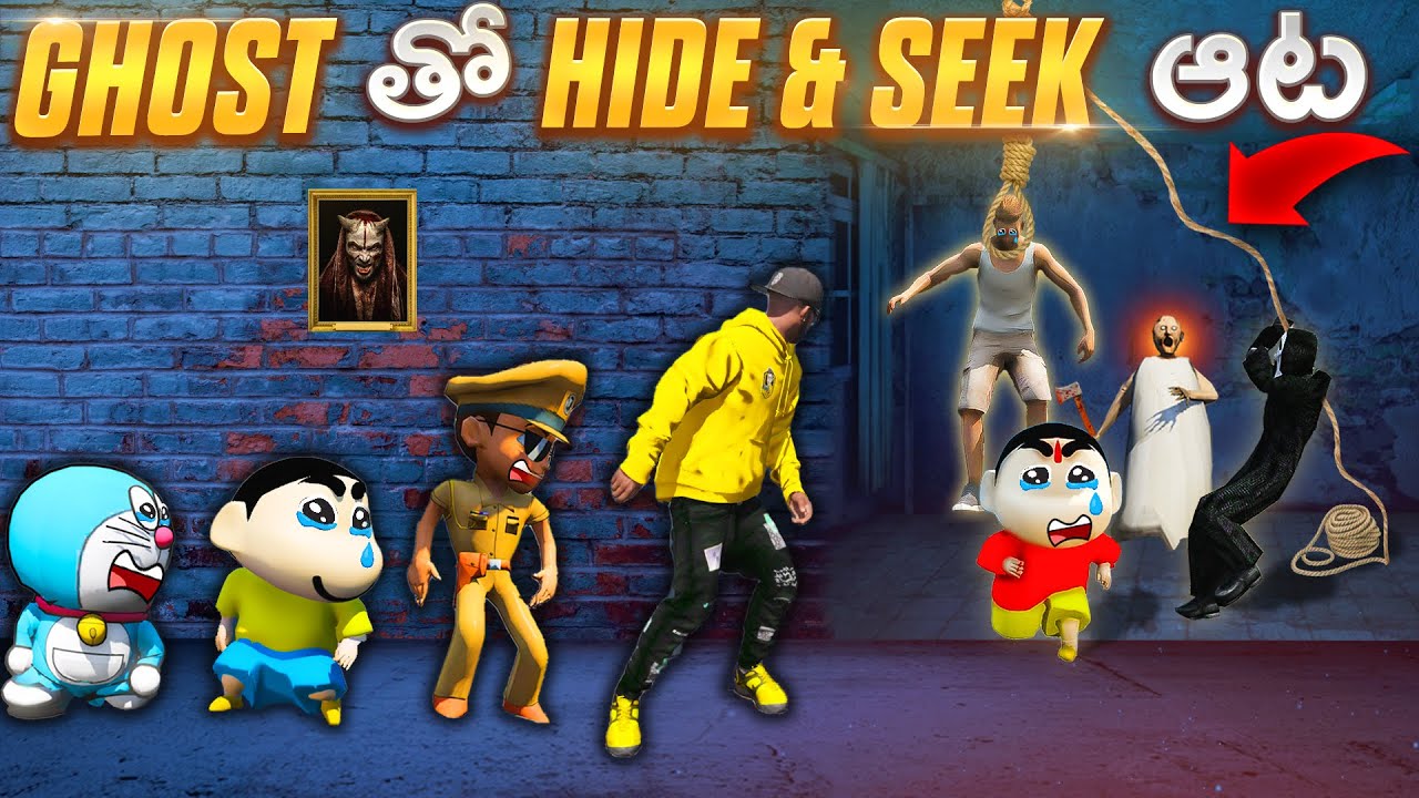 Shinchan Playing Hide And Seek With Nobita Doraemon & DJ Adam 😱Full Fun ...