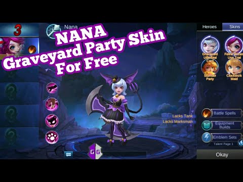 How to get nana graveyard party skin for free (no root) - YouTube