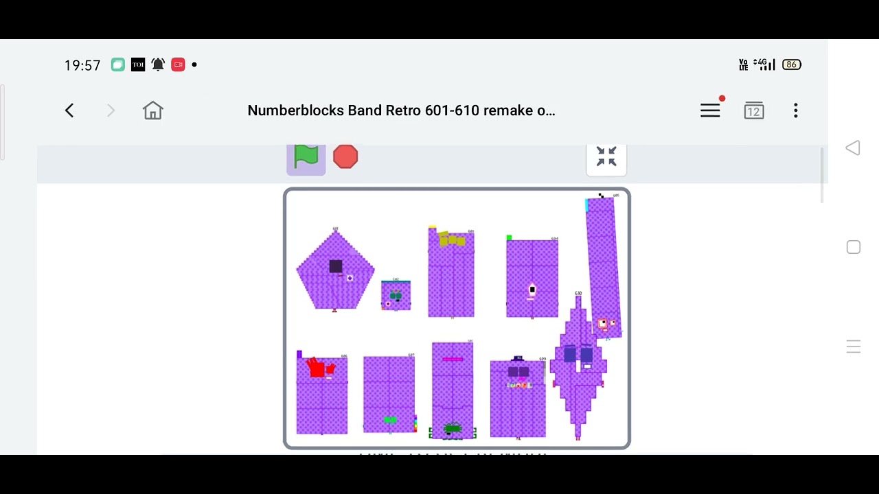 number blocks band retro 601-610 remake 600's saga is started - YouTube
