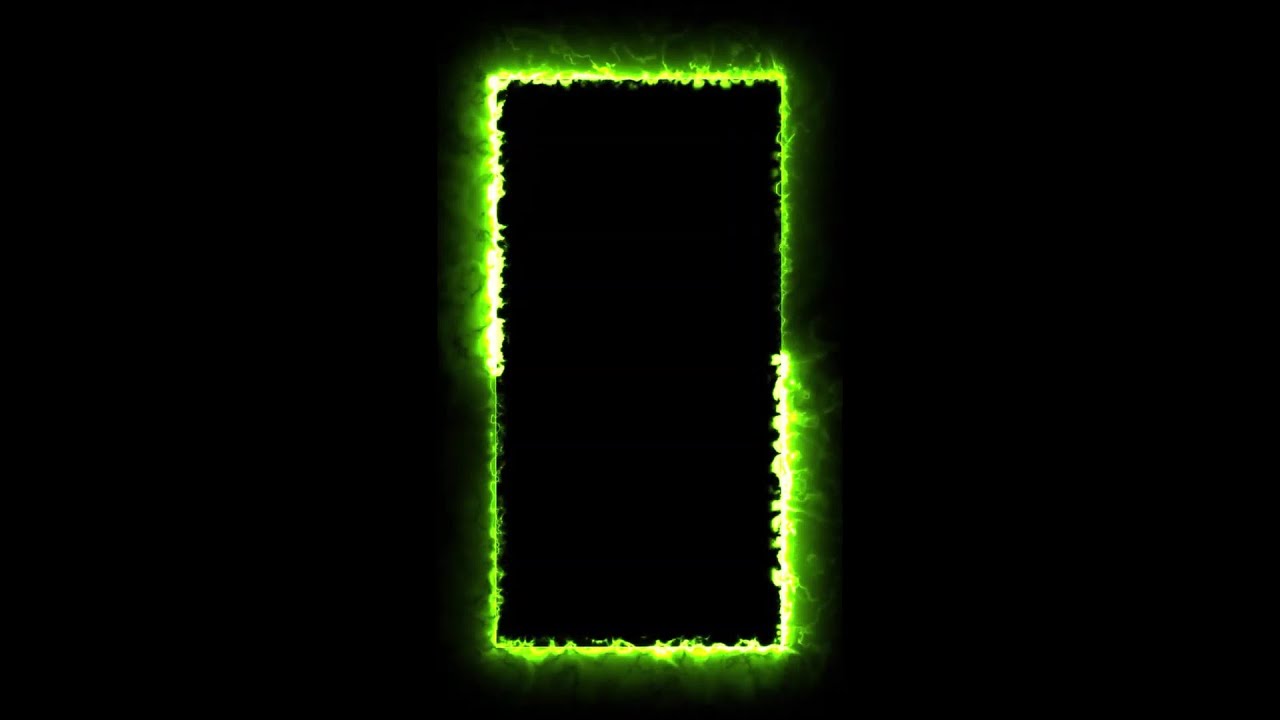 Glowing frame black screen | Neon light border | Frame template video ...
