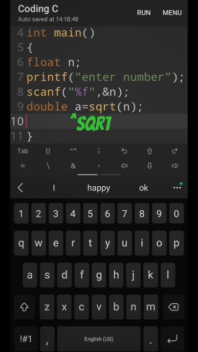 Square root of a given number using square root function ||sqrt function|| C program|| #ytshorts ...