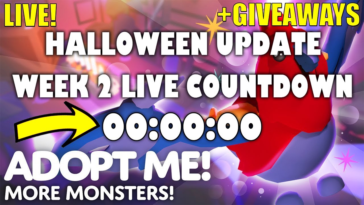🔴LIVE! Adopt Me Countdown of🎃HALLOWEEN MORE MONSTERS UPDATE!🐔 ...