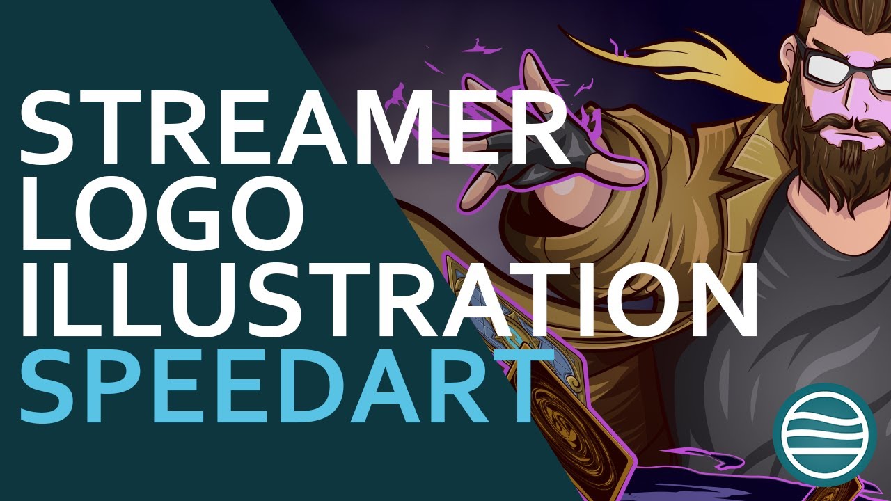 Speedart - Creating a Streamer Logo (8 Hours in 12 Minutes) - YouTube
