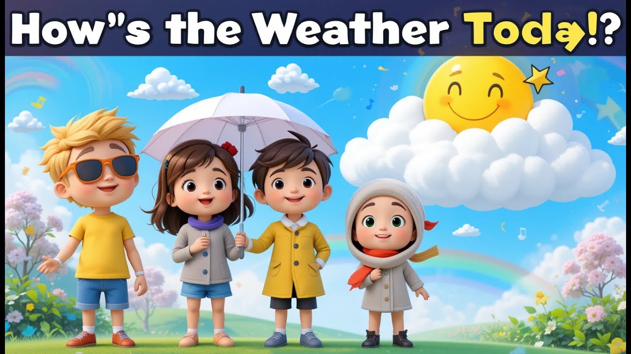 How's The Weather Songs for kids Learn English for kids Kids vocabulary ...