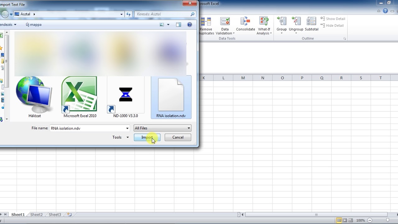 Read NanoDrop report with MS Excel - YouTube