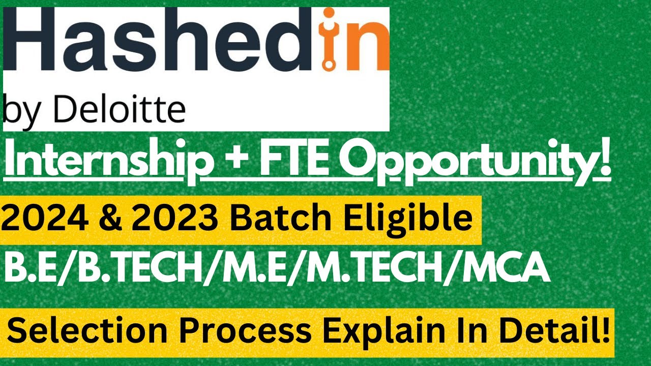 Hashedin By Deloitte Off Campus Recruitment drive 2024 & 2023 Students Eligible 🔥🔥 - YouTube