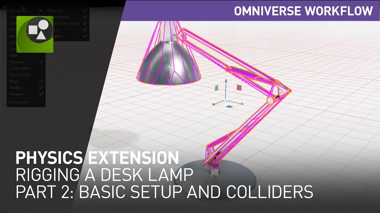 Nvidia Omniverse Physics Extension Rigging A Desk Lamp Part 2 Basic