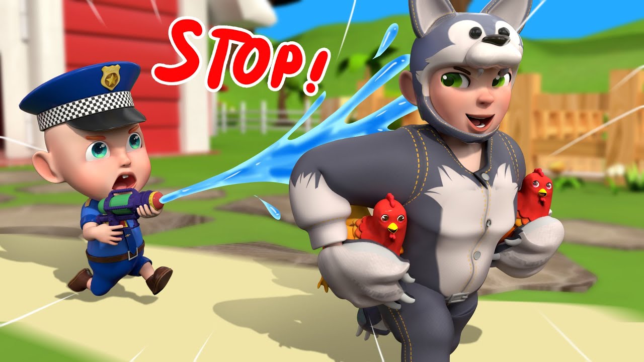 Police Chase Song | Farm Animals | Johny Johny Yes Papa | Nursery ...