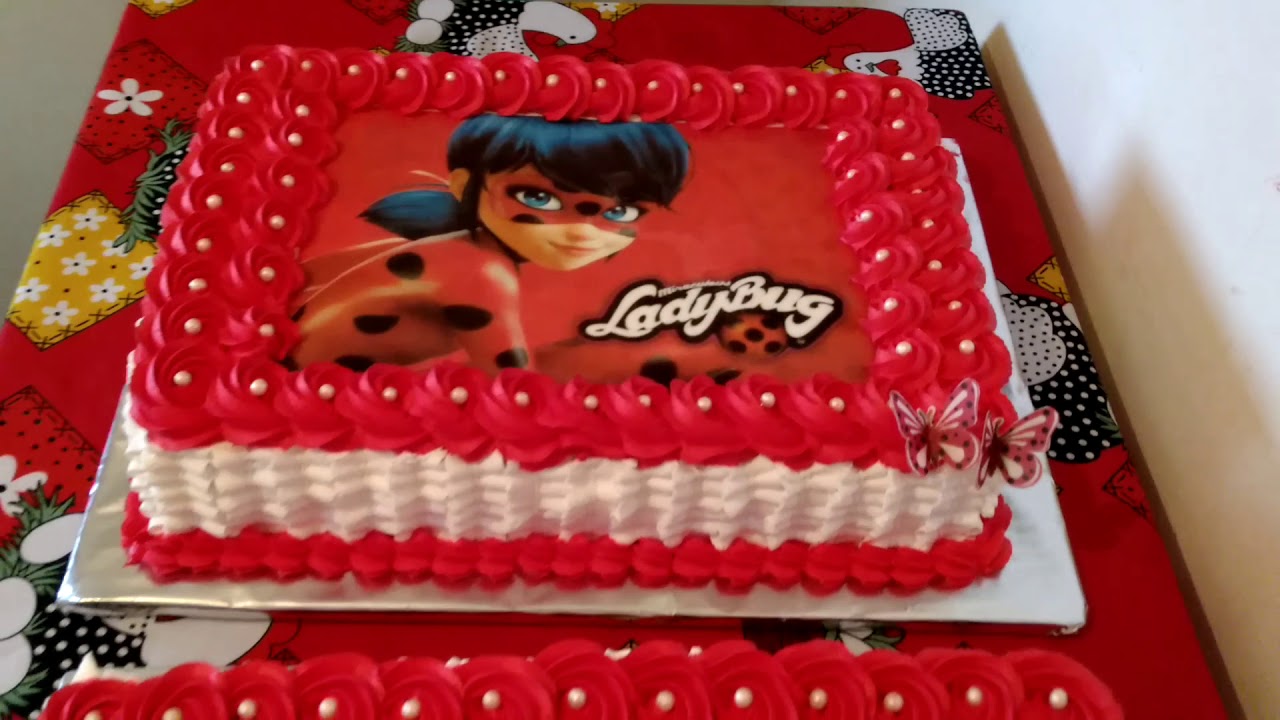 Bolo Ladybug chantilly - YouTube