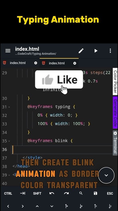 Text Typing Animation Using Html And Css Coding Webdeveloper Coders