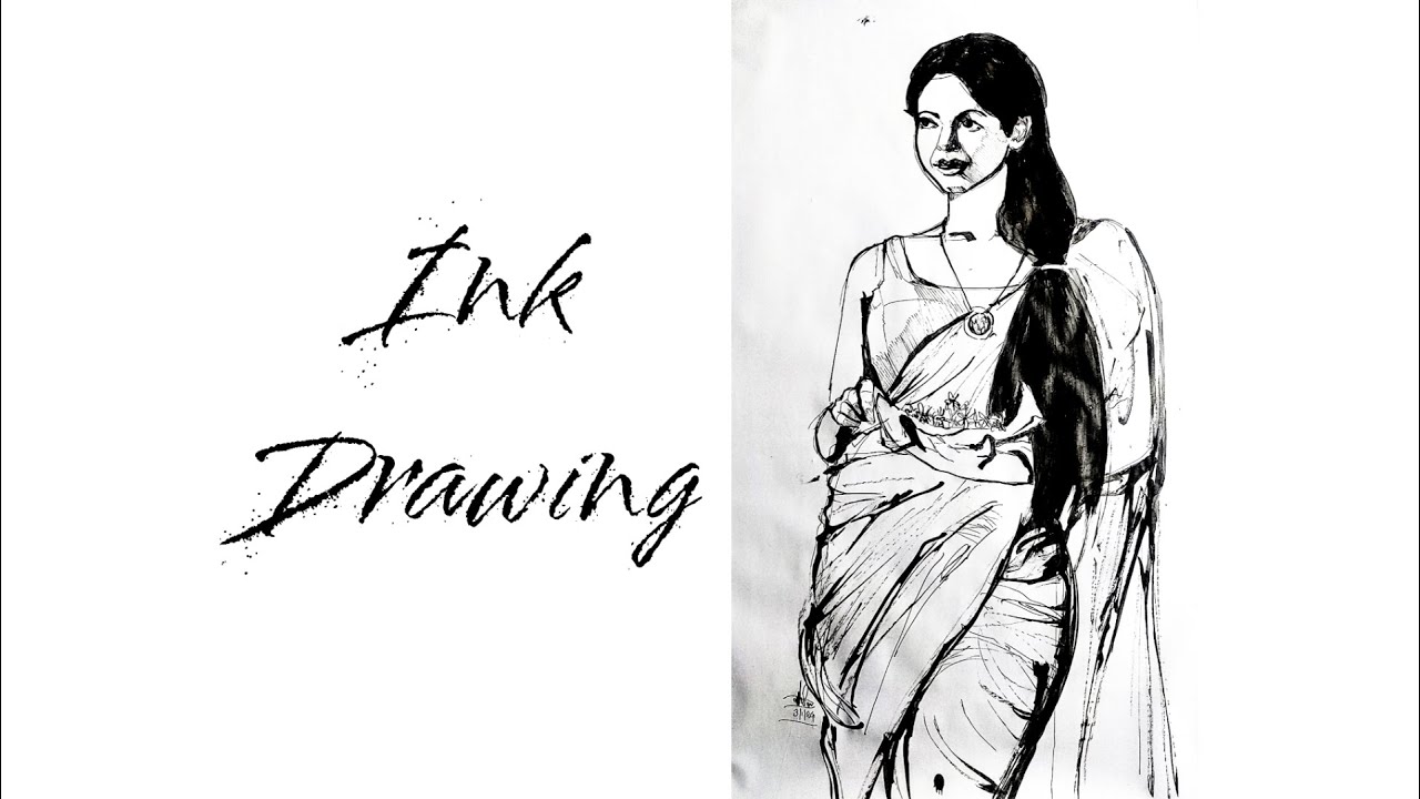Complete ink drawing tutorial few minutes sketch full figure gesture ...