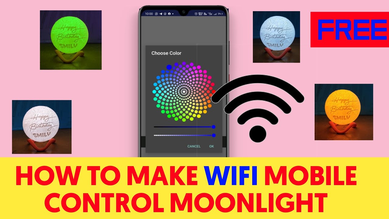 How to Create Mobile Wifi Control Moonlight | Node Mcb RGB Led Controll ...