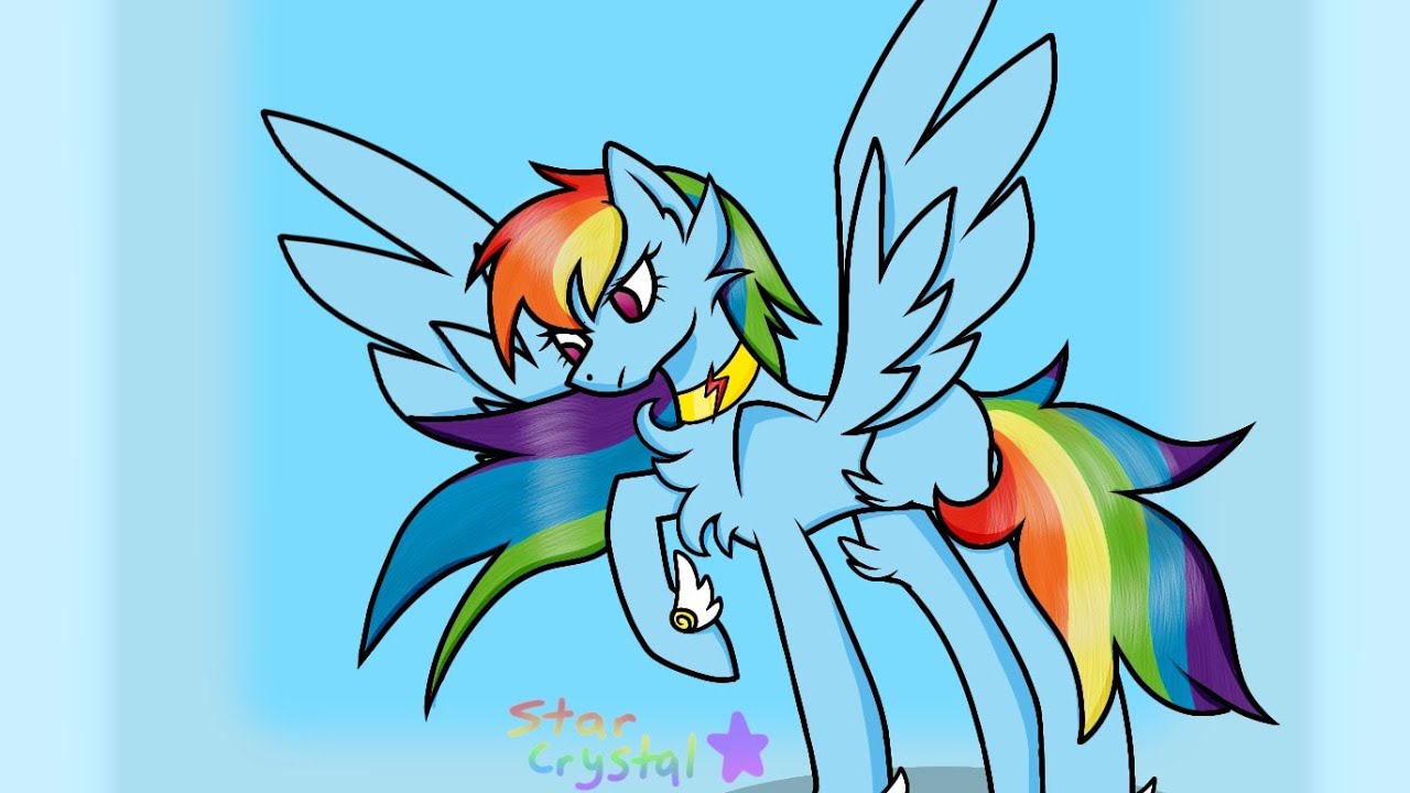 rainbow dash speed paint...( I am not cute)😤 ... - YouTube