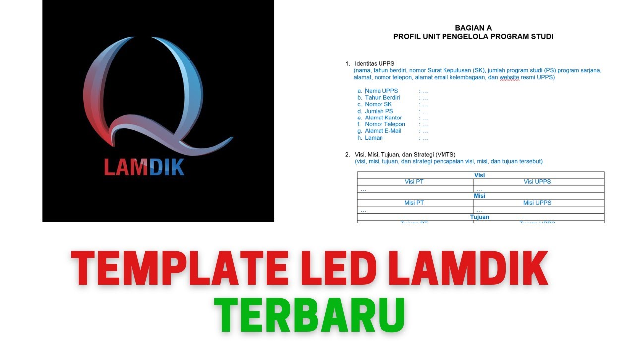 BARU BANGET!!! TEMPLATE LED LAMDIK TERBARU - PROGRAM SARJANA (S1) - YouTube