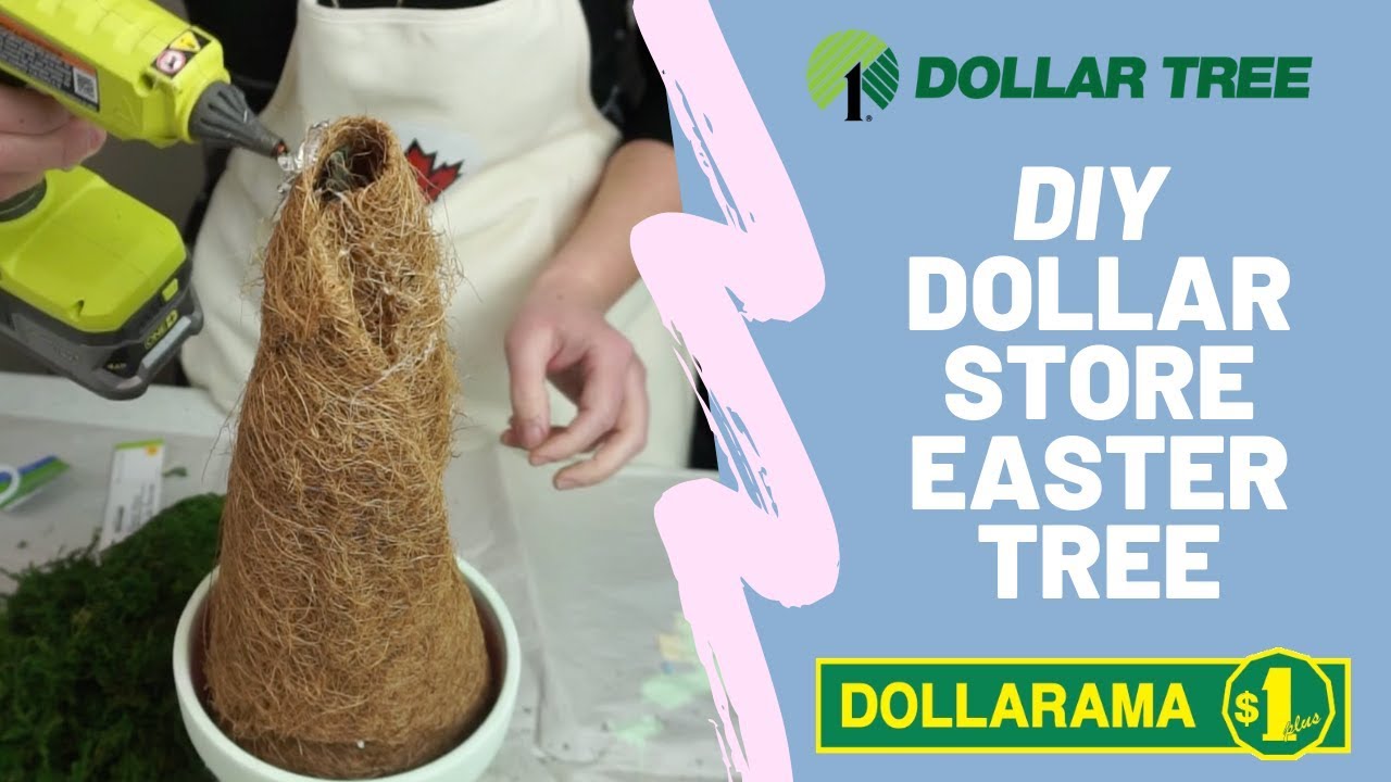 Dollar Tree and Dollarama Easter Topiary Tree - YouTube