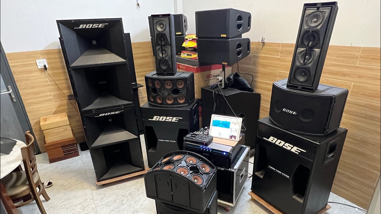 Bộ sưu tập loa bose 302 402 802 và panaray LT 9702tm ii chất âm rất chi ...