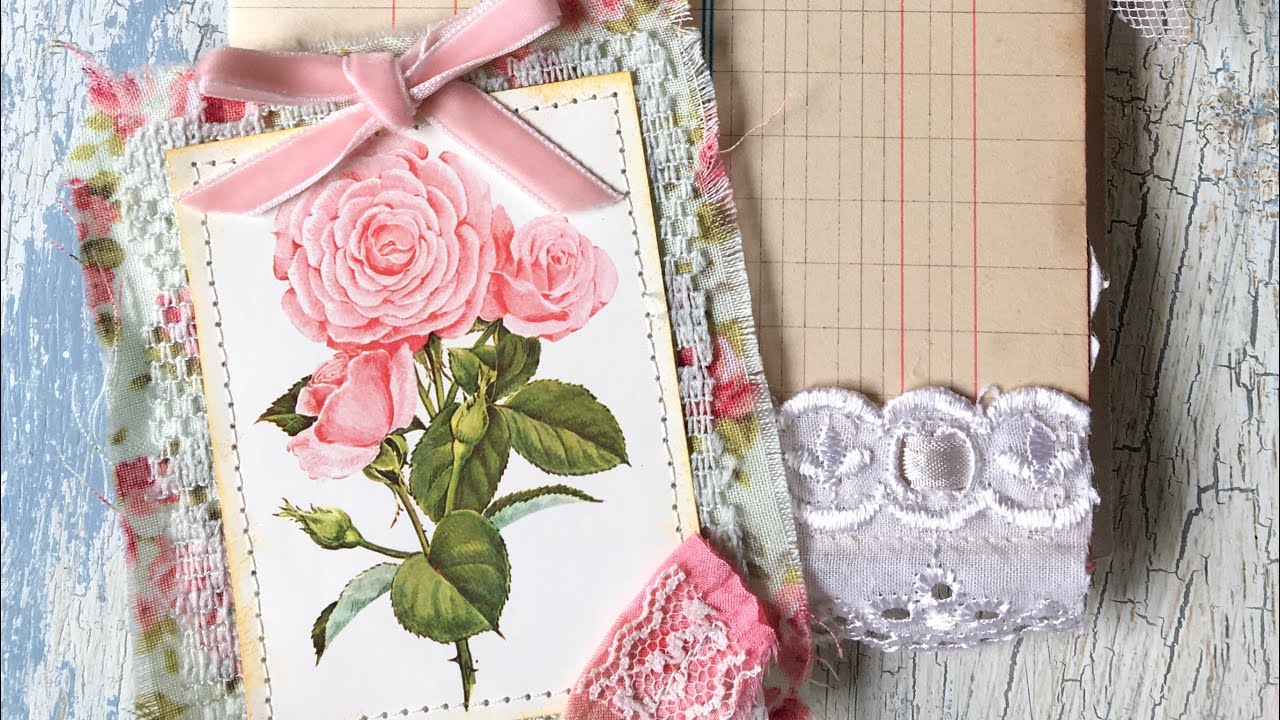How to make lovely fabric and paper tags - YouTube