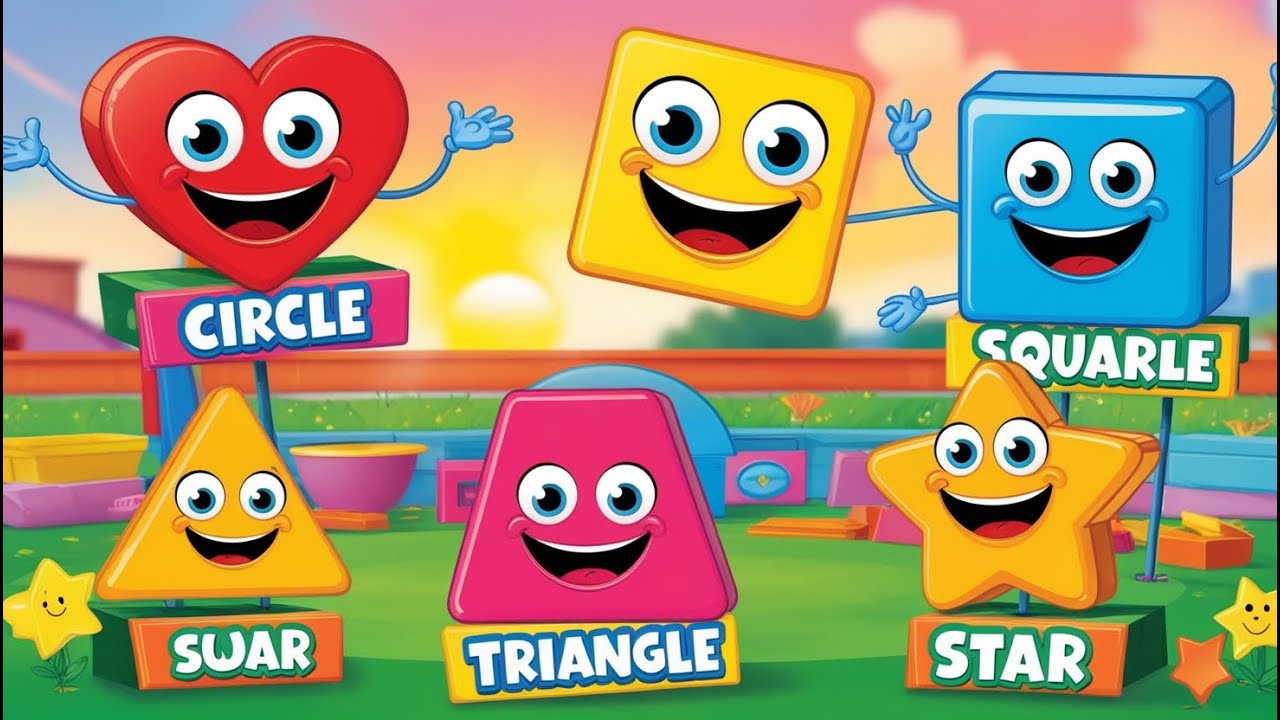 Shapes Song for Kids | Heart, Star, and Friends Sing Along - YouTube