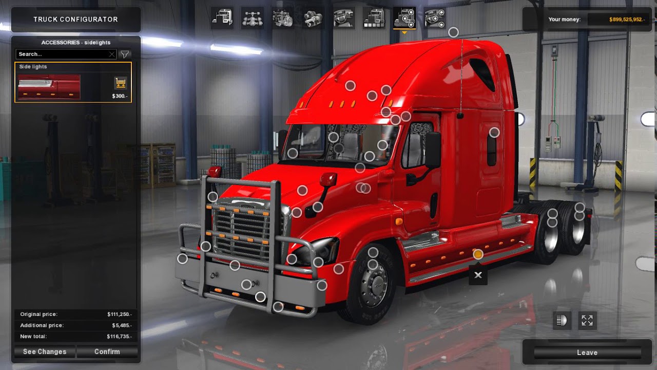 ATS FREIGHTLINER CASCADIA TUNING MOD - YouTube