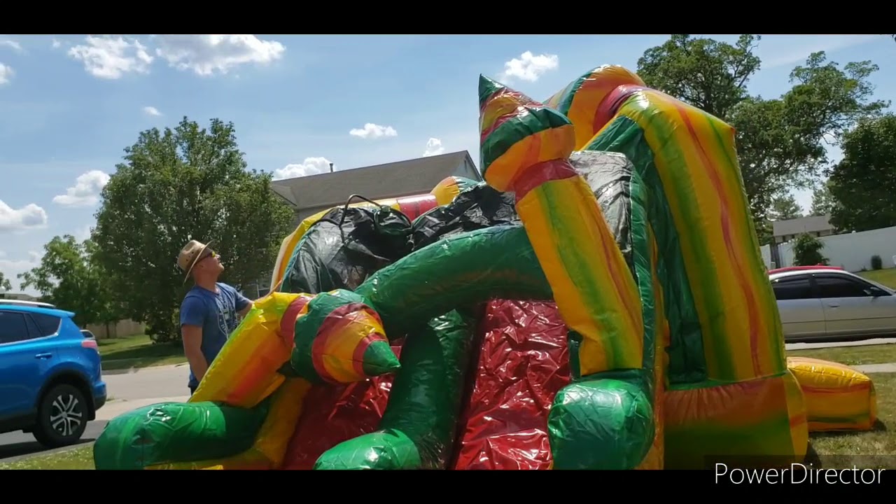 Water slide and combo set up. - YouTube