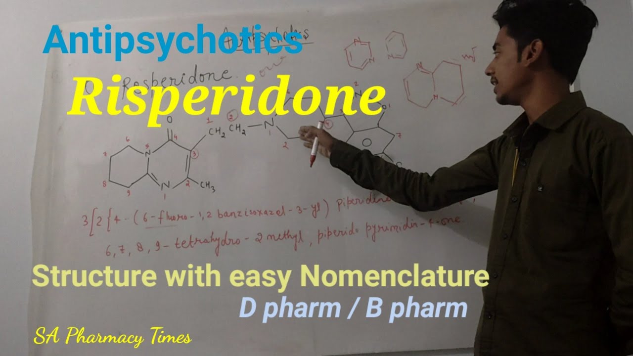 Risperidone Structure with Nomenclature / Antipsychotics / Pharmacy ...