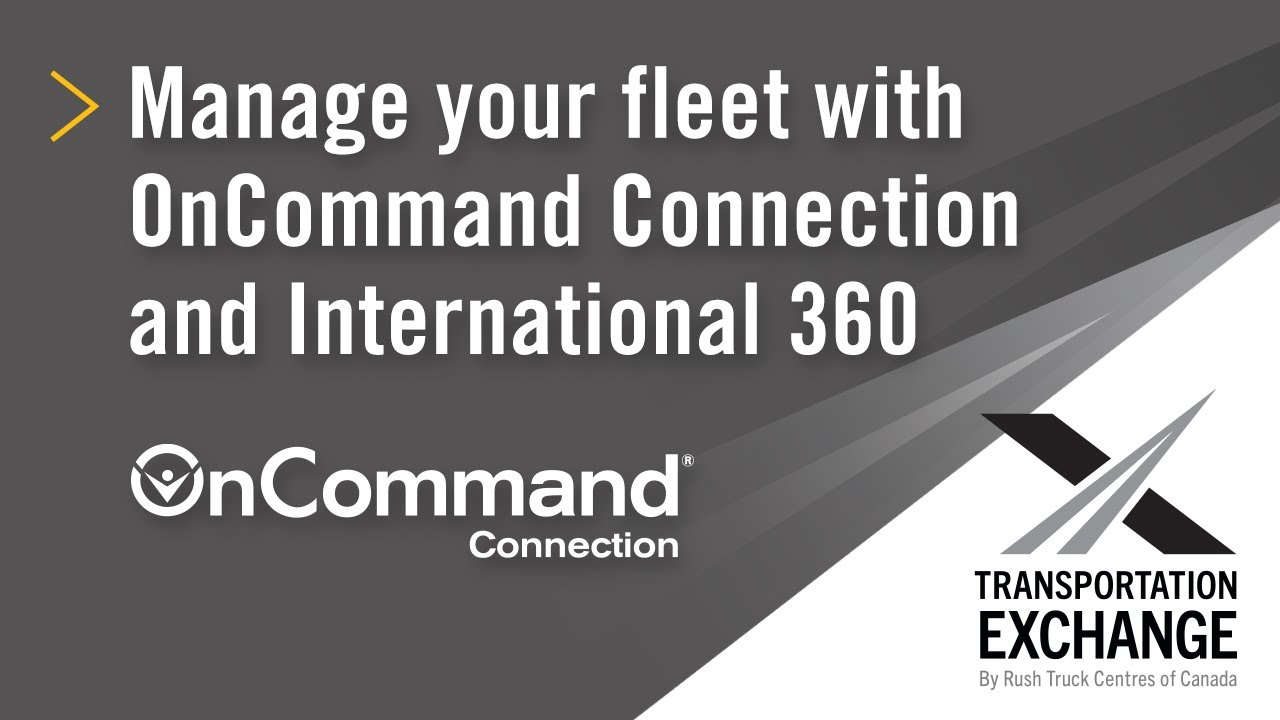 Manage your fleet with OnCommand Connection and International 360 - YouTube