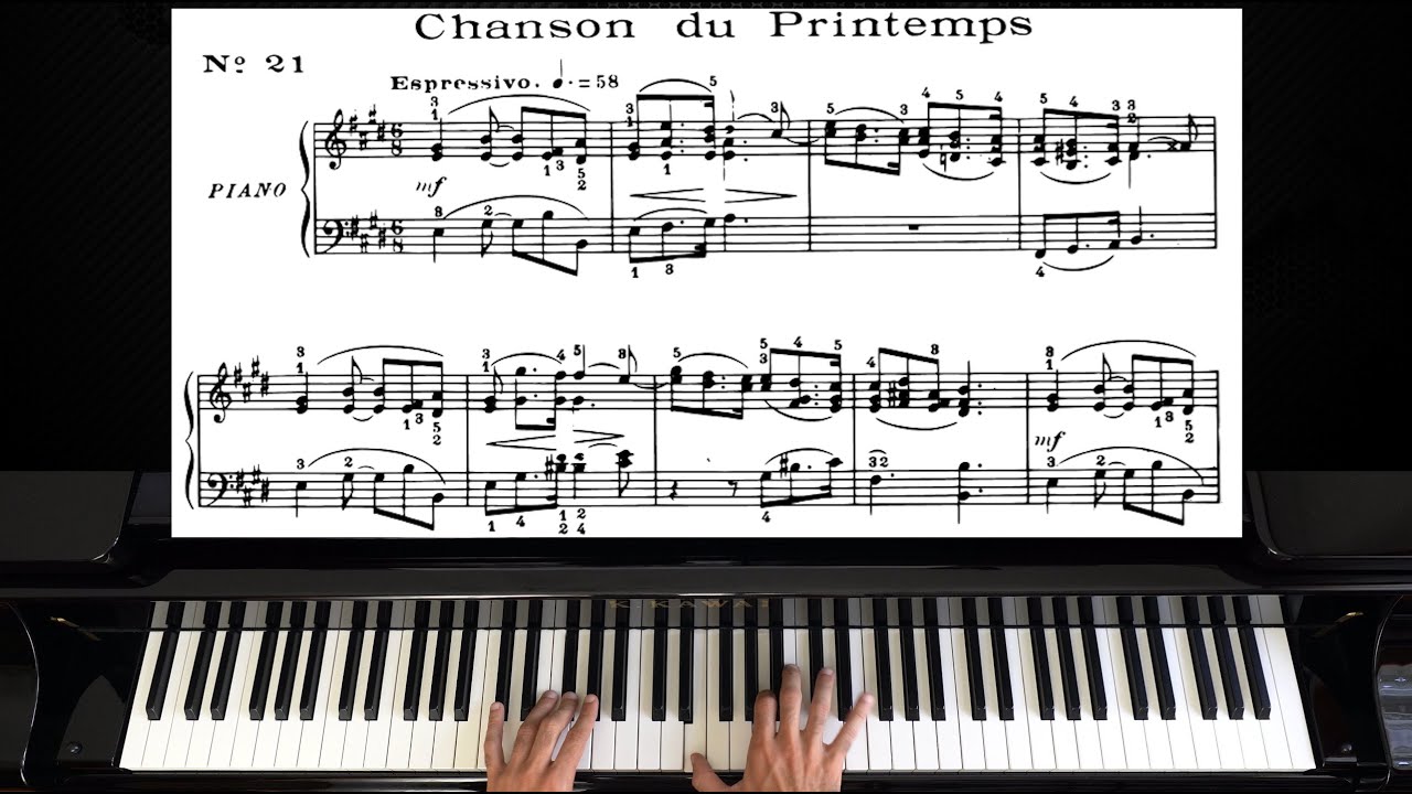 Schumann - Frühlingsgesang (Spring song) Op. 68, No. 15 | Album for the ...