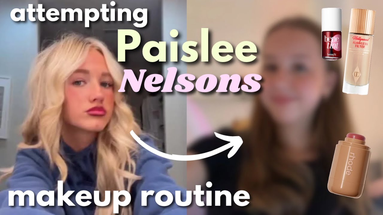 ATTEMPTING PAISLEE NELSONS MAKEUP ROUTINE🌟🌺🩷 *allergic reaction…* - YouTube