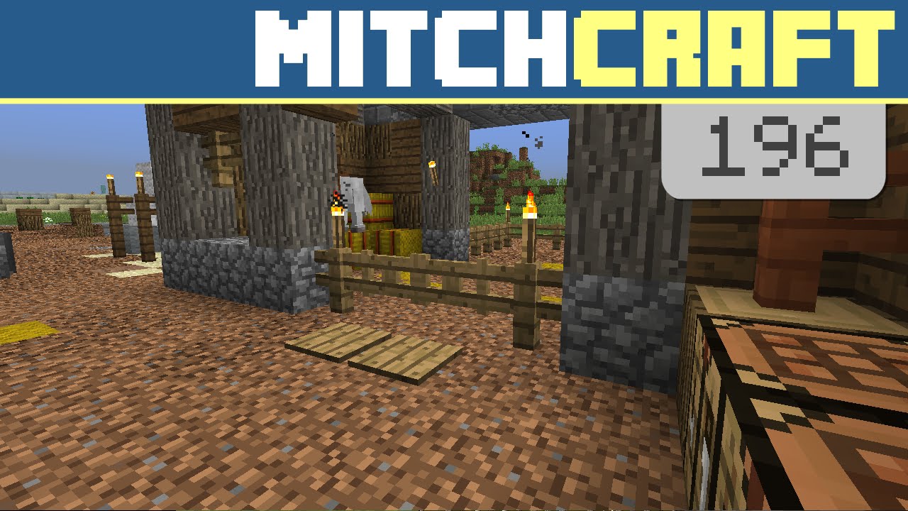Horse Stable Interior Building - Mitch Plays Minecraft - Ep 196 - YouTube