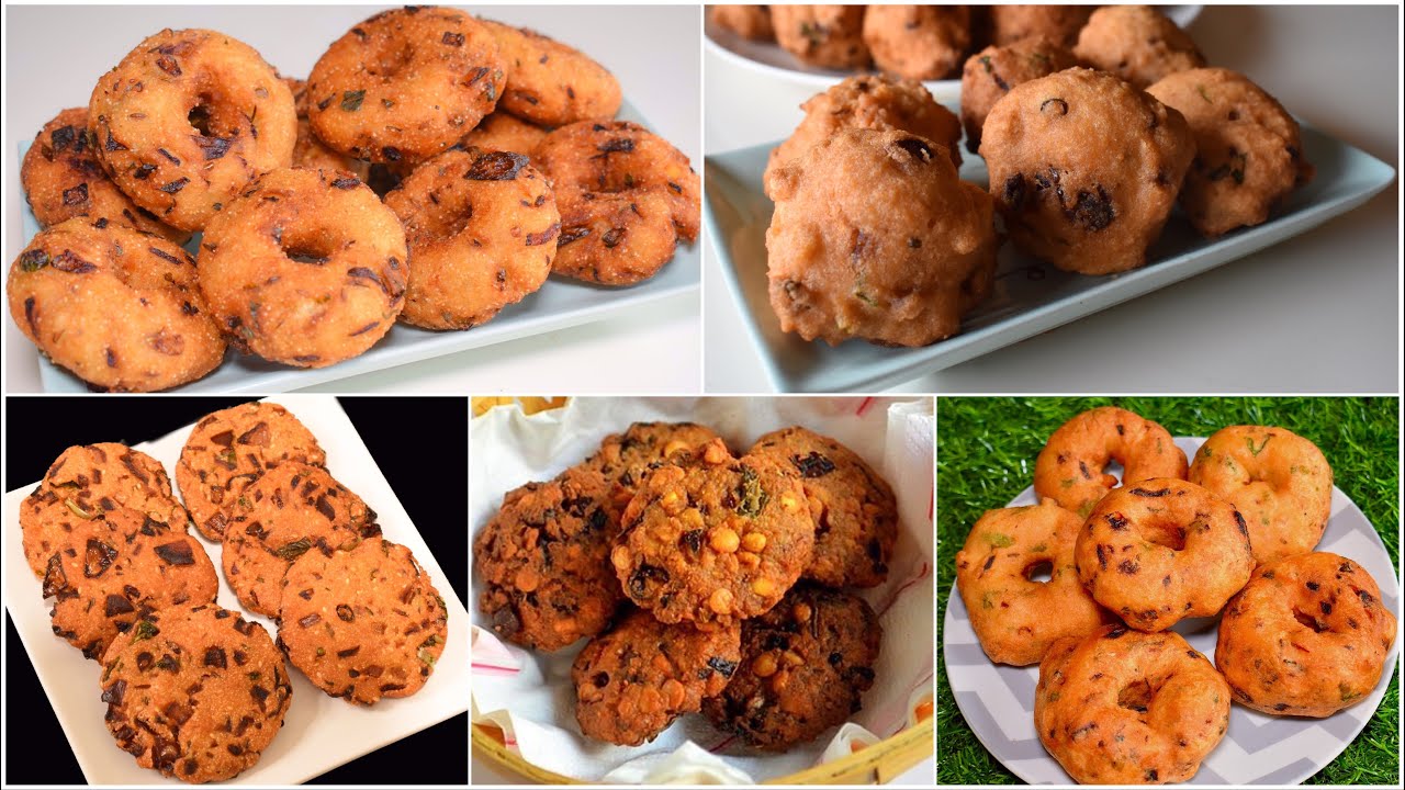 5 types of vadai |5 வகையான வடைகள் | Easy vada recipes in tamil | Easy ...