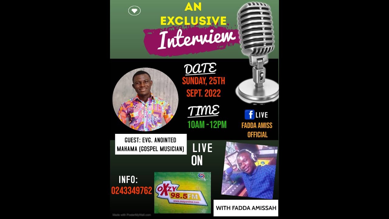 Oxzy fm Wonderful live interview with Evang. Anointed Mahama - YouTube
