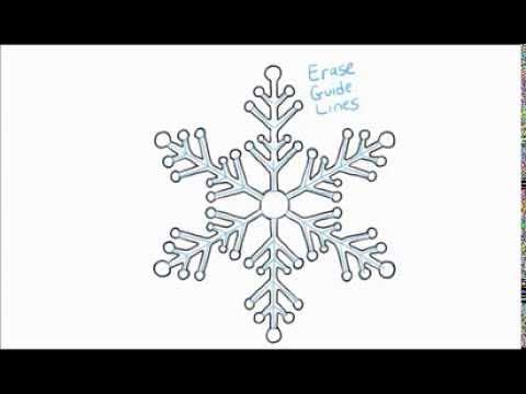 How to Draw a Snowflake (3 of 3) - YouTube