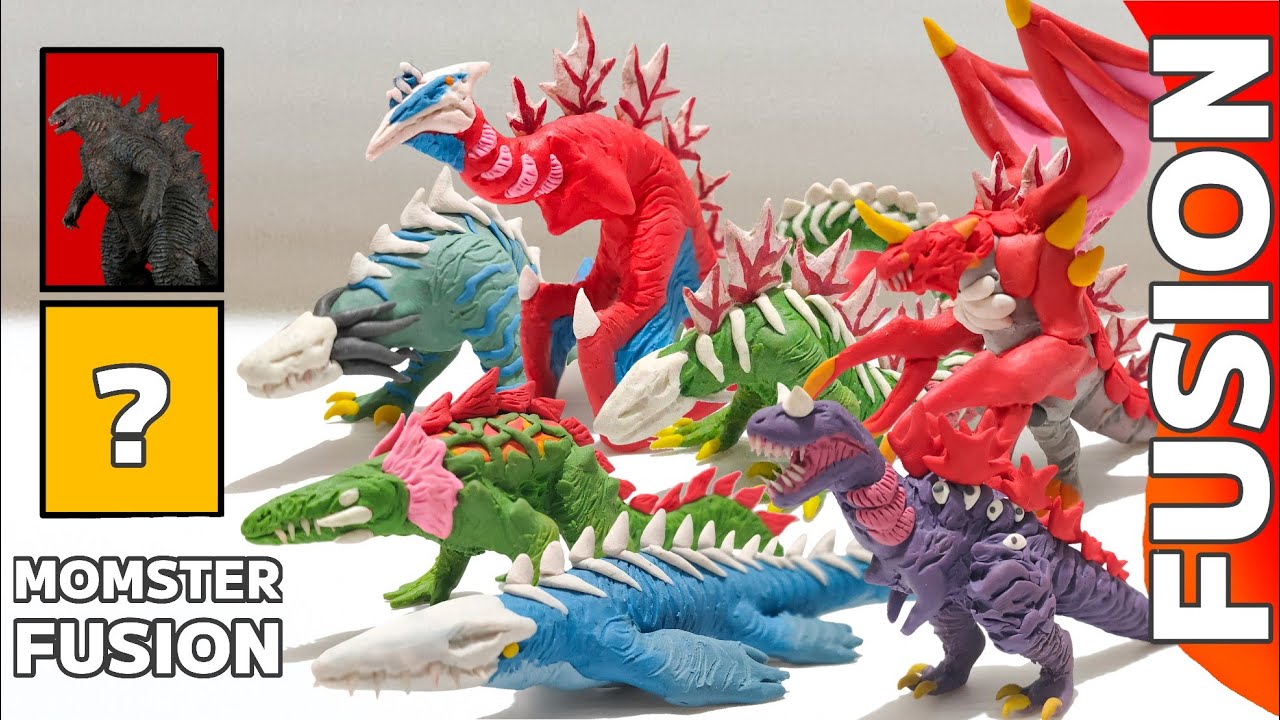 Momster & Godzilla Fusion | mix EP35 : StopMotion - YouTube