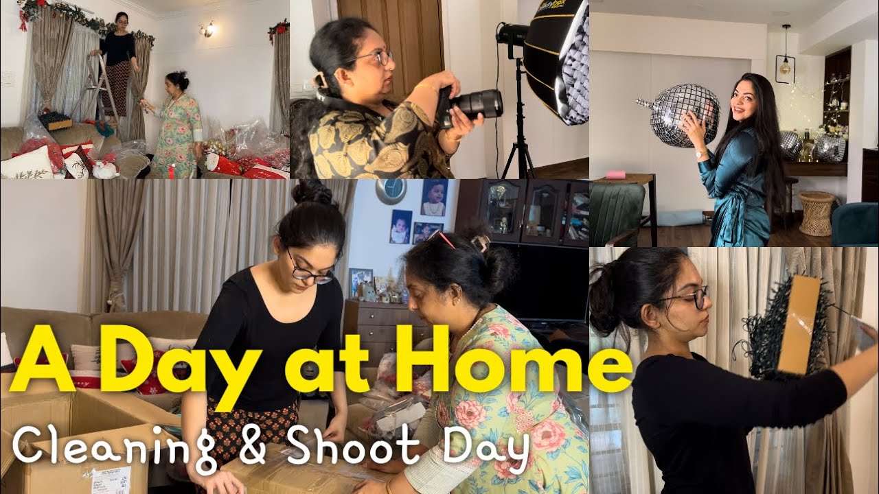 A Day at Home | Shoot & Cleaning | Vlog | Ahaana Krishna - YouTube