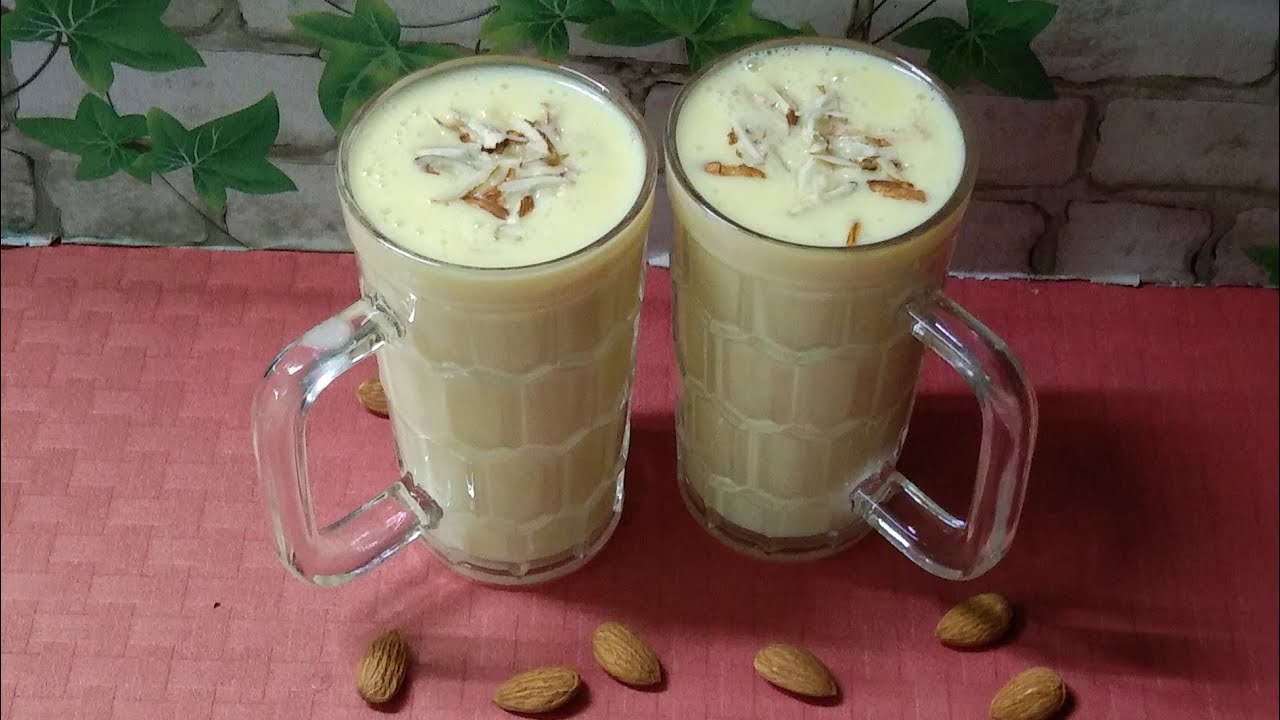 badam milkshake recipie | almond milk shake recipe. - YouTube