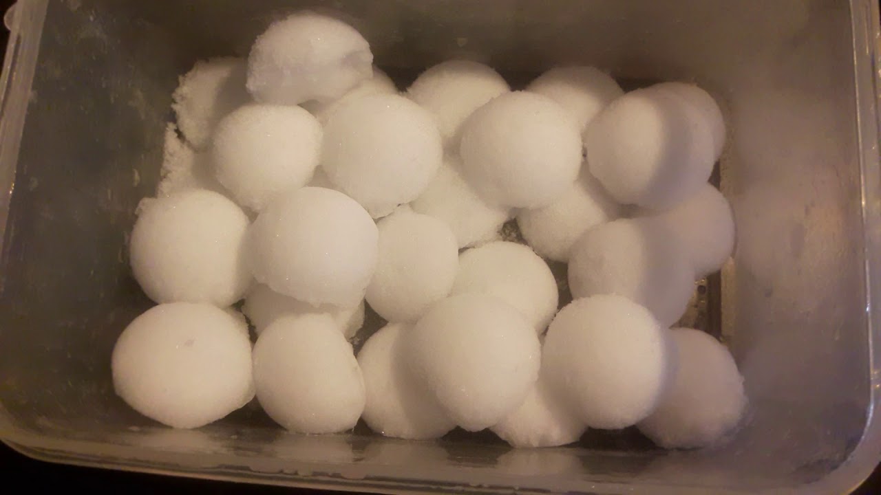 Asmr eating half snow balls/ made out of freezer frost - YouTube