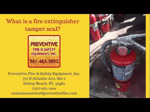 What is a fire extinguisher tamper seal? - YouTube