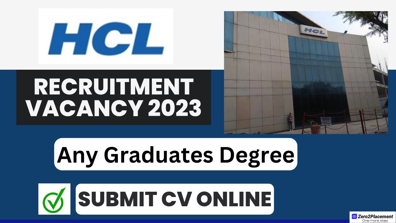 HCL Technologies Recruitment Vacancy 2023 | Hiring Any Graduates ...