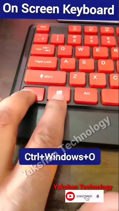 how to open screen keyboard in windows with shortcuts keys | Secret ...
