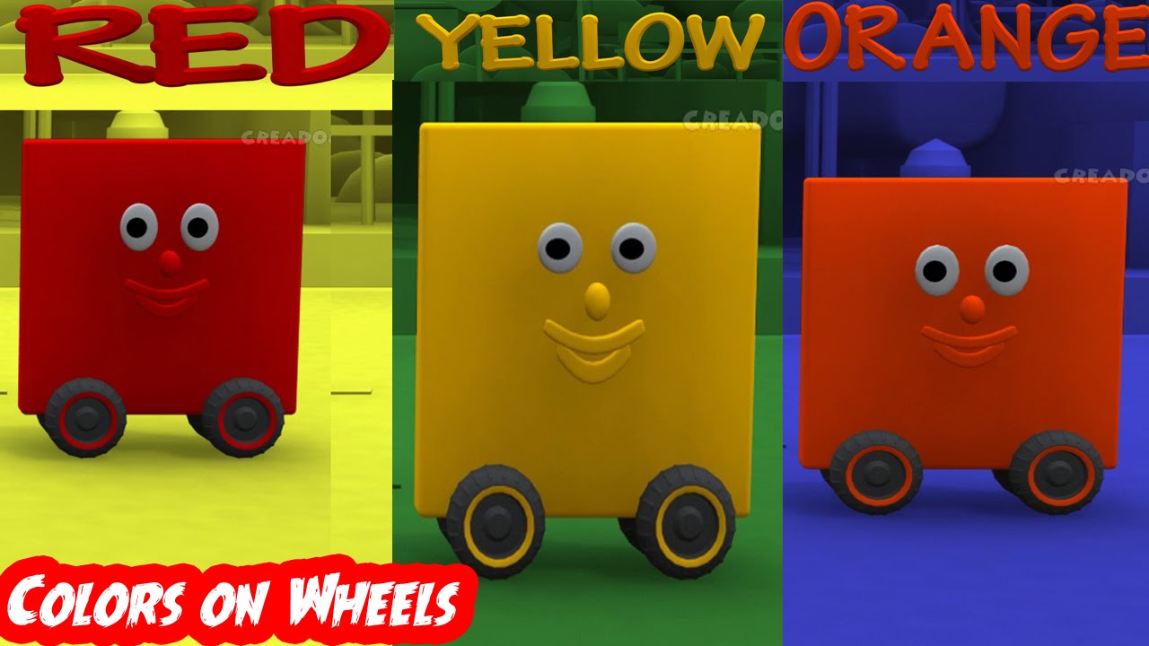 Colors on Wheels-colors song for children-Learn Colors - YouTube