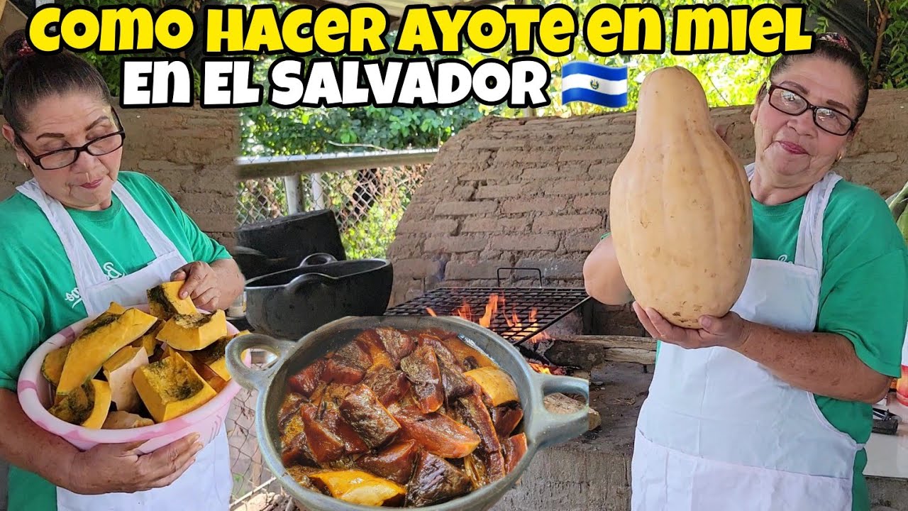 🚨 AYOTE EN MIEL. con 2 ingredientes dulce tipico Salvadoreño. receta ...