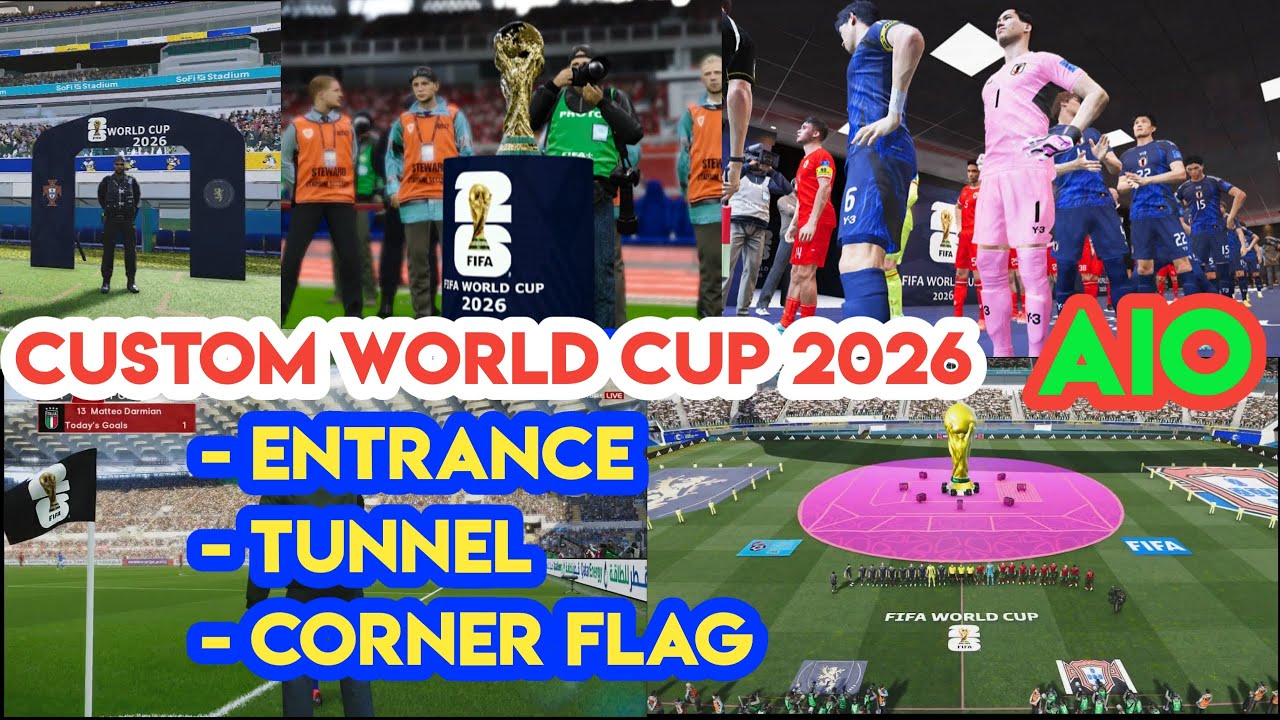 PES 2021 Custome World Cup 2026 Entrance, Tunnel and Corner Flag - YouTube