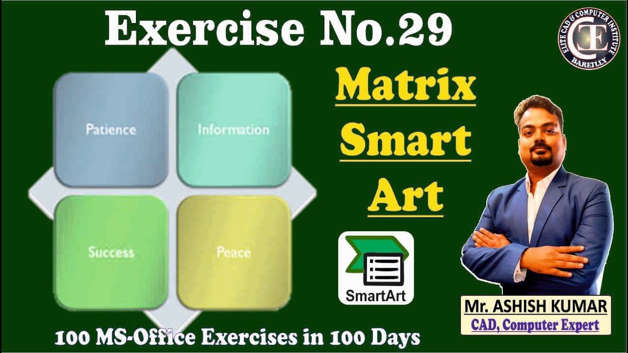 Matrix Smart Art Design || Microsoft Word I Exercise 29 #smartart # ...