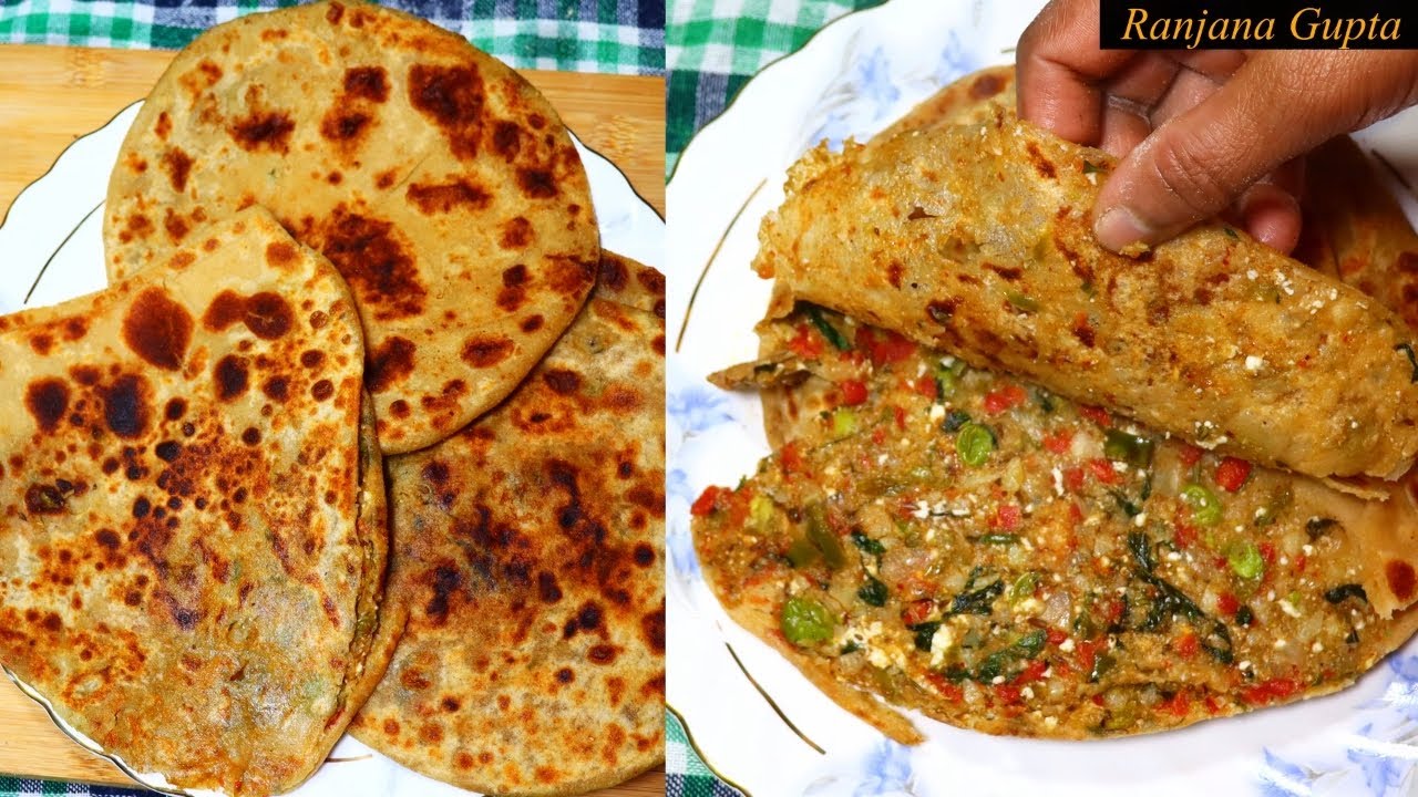 सुबह नाश्ते में बनाइये होटल जैसा टेस्टी नवरतन व्हेजिटेबल पराठा ...